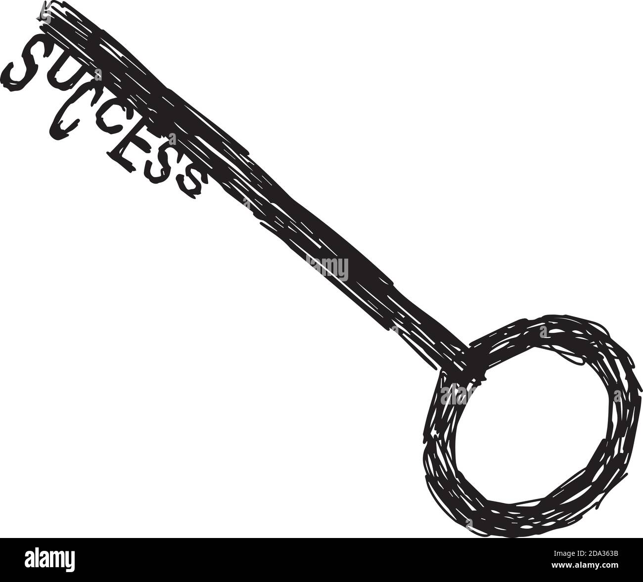 illustration vector of hand drawn doodles key to success isolated on ...