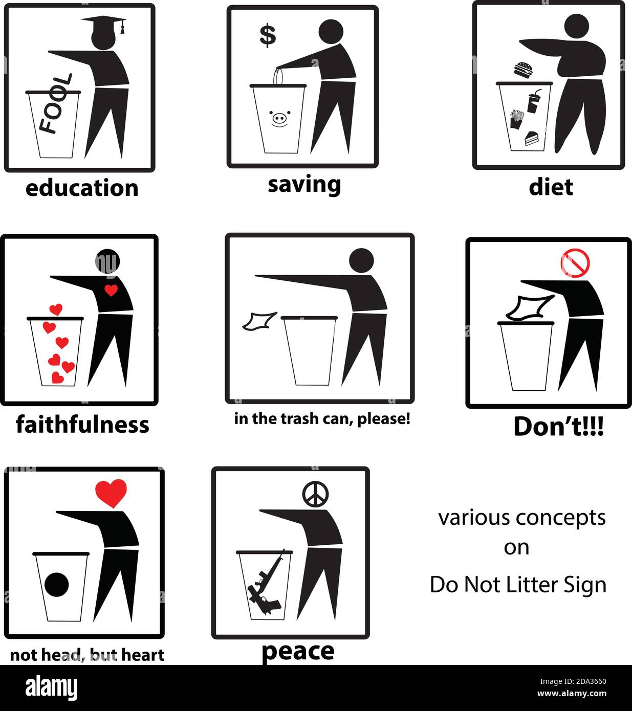 vector do not litter sign with creative design on various concepts ...