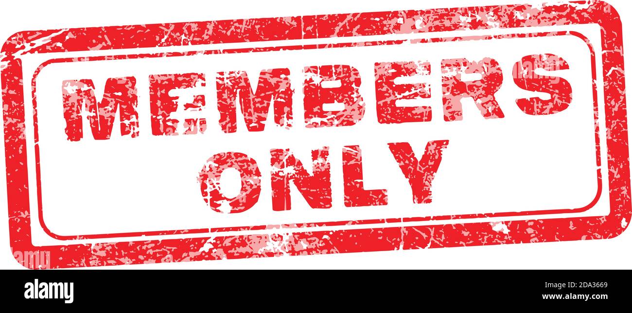 members only red grunge rubber stamp vector illustration Stock Vector ...