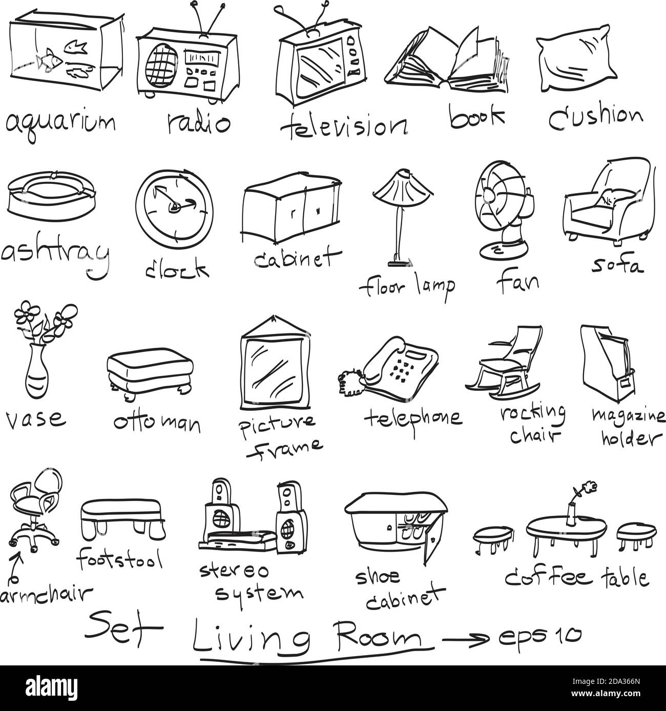 Table in room set Cut Out Stock Images & Pictures - Alamy