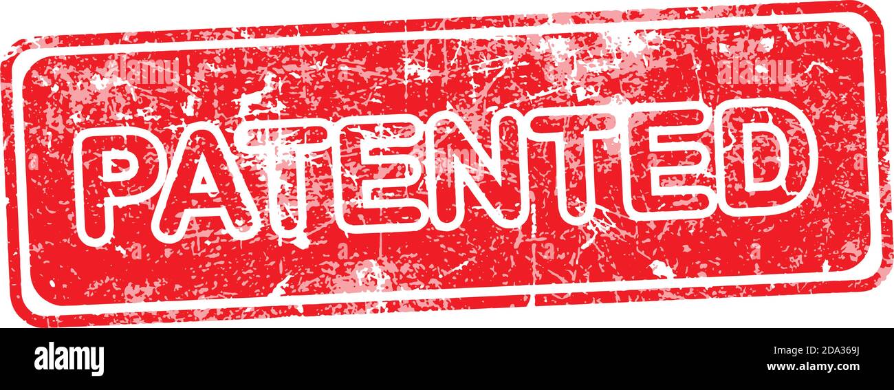 patented red grunge rubber stamp vector illustration Stock Vector Image ...