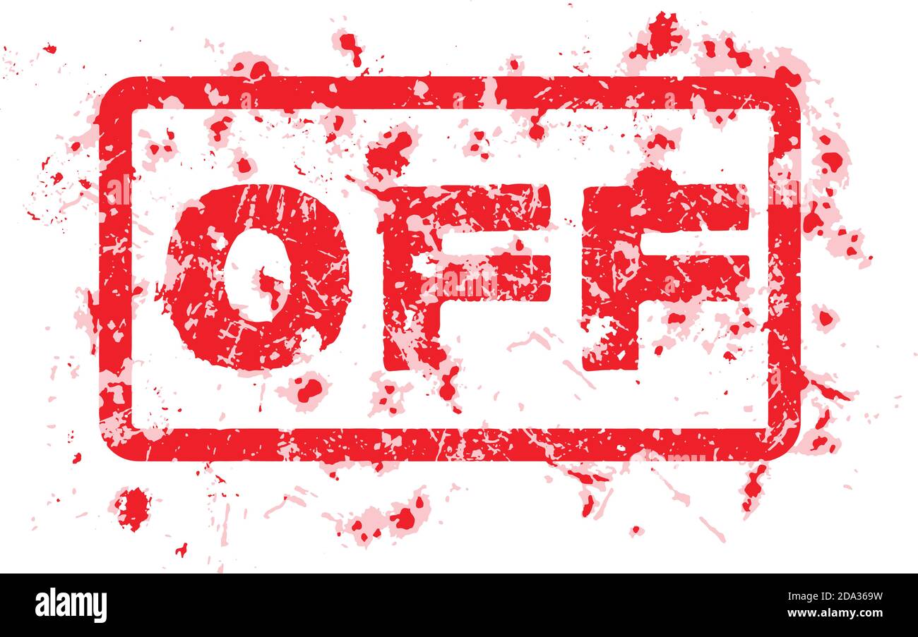 OFF Rubber Stamp isolated on white background Stock Vector Image & Art ...