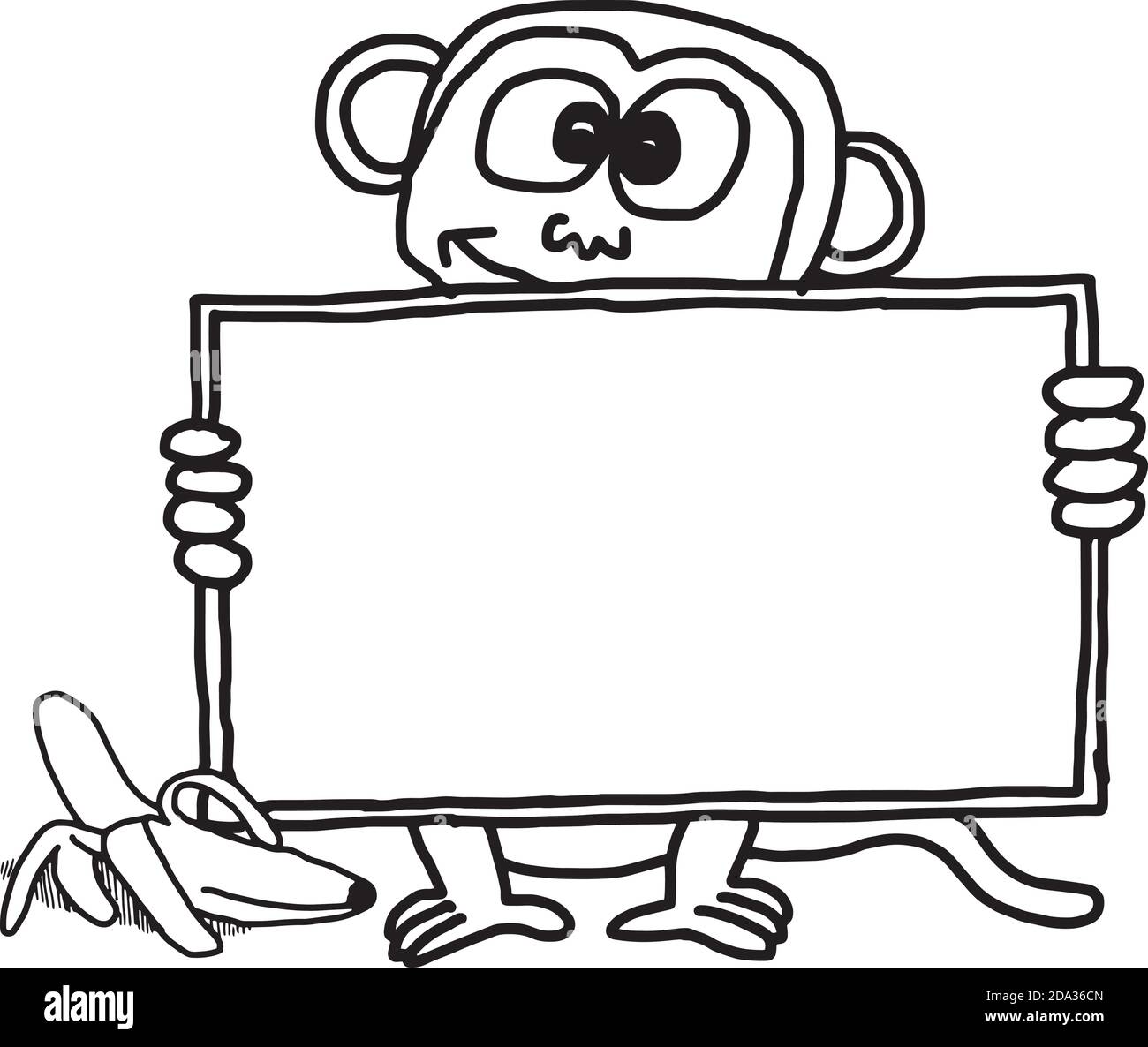 Monkey Writing Clipart