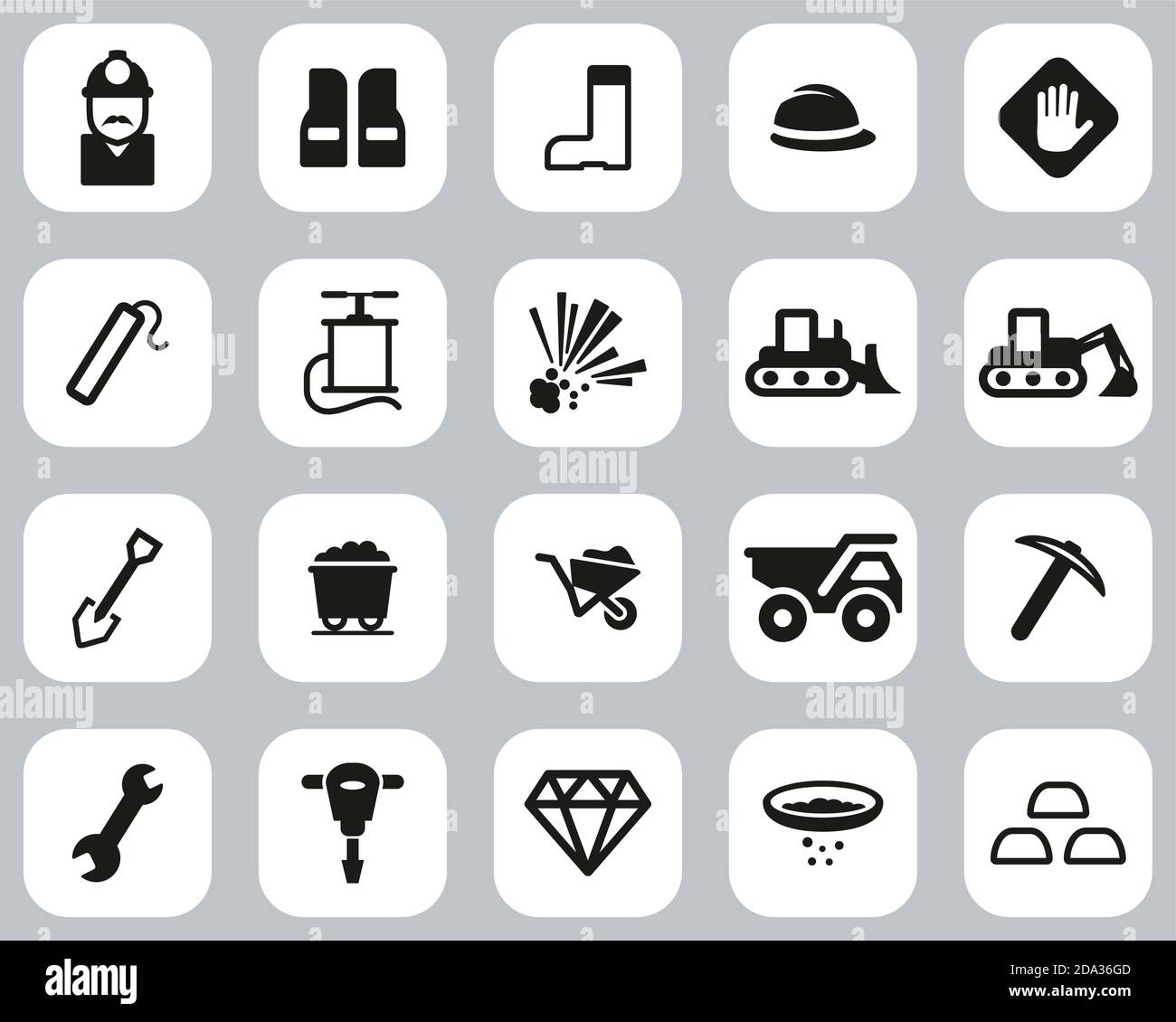 Quarry worker silhouette Stock Vector Images - Alamy