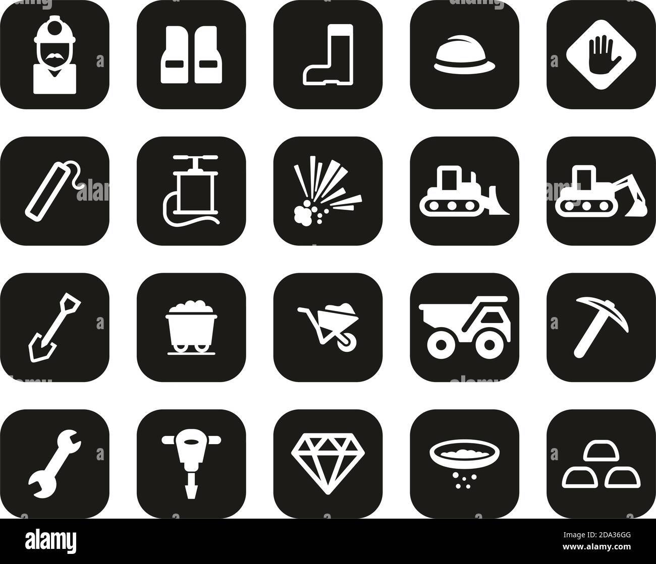 Quarry worker silhouette Stock Vector Images - Alamy