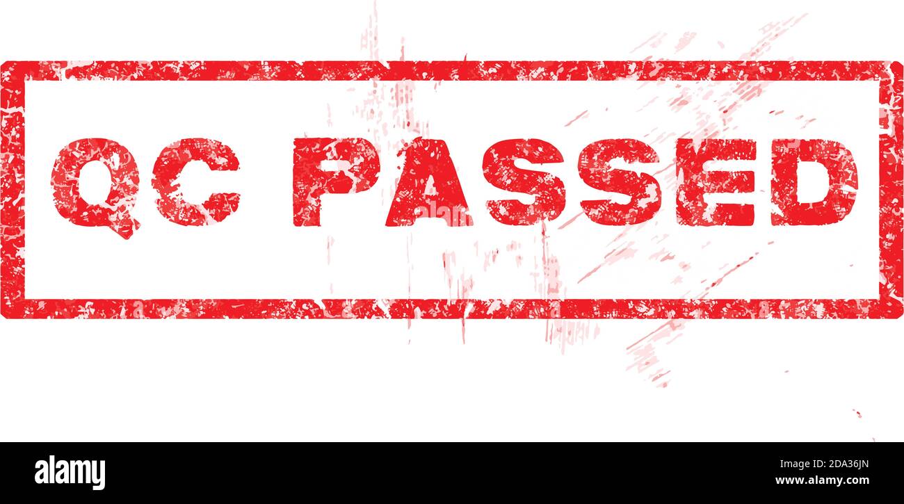 Qc Passed Rubber Stamp Vector Illustration Stock Vector Image And Art Alamy