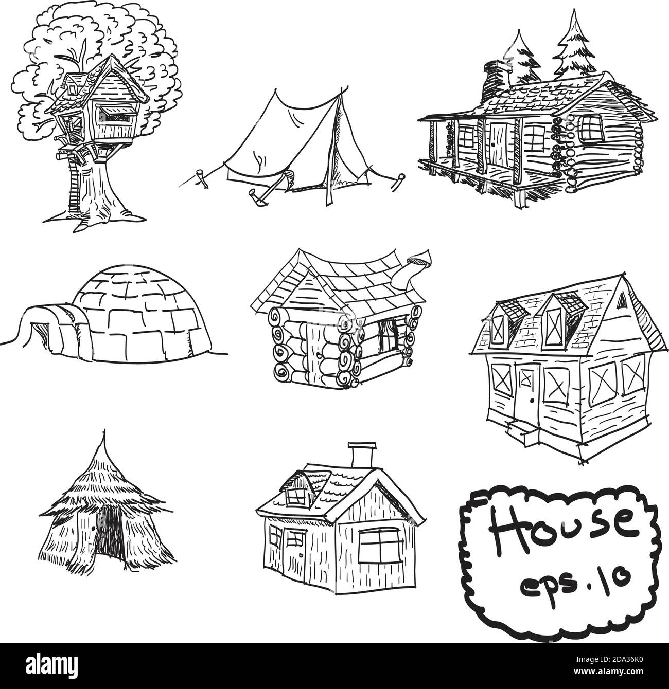 Lodge houses Cut Out Stock Images & Pictures - Alamy