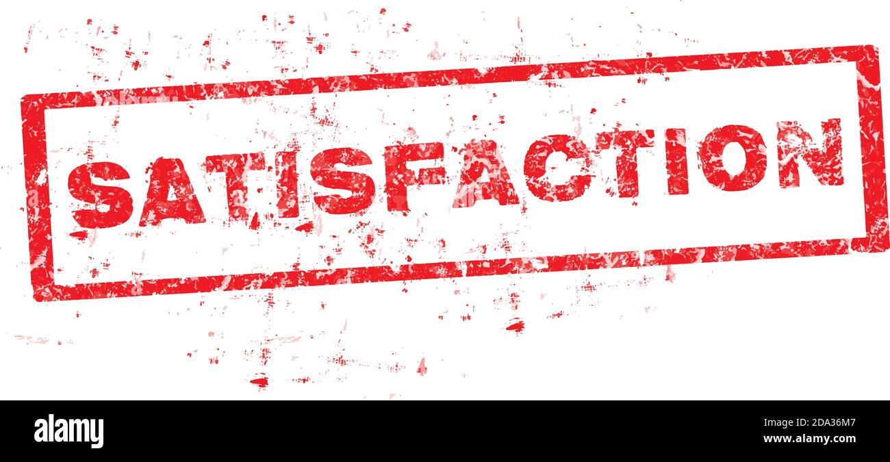 Vector satisfaction red stamp on white background Stock Vector Image ...