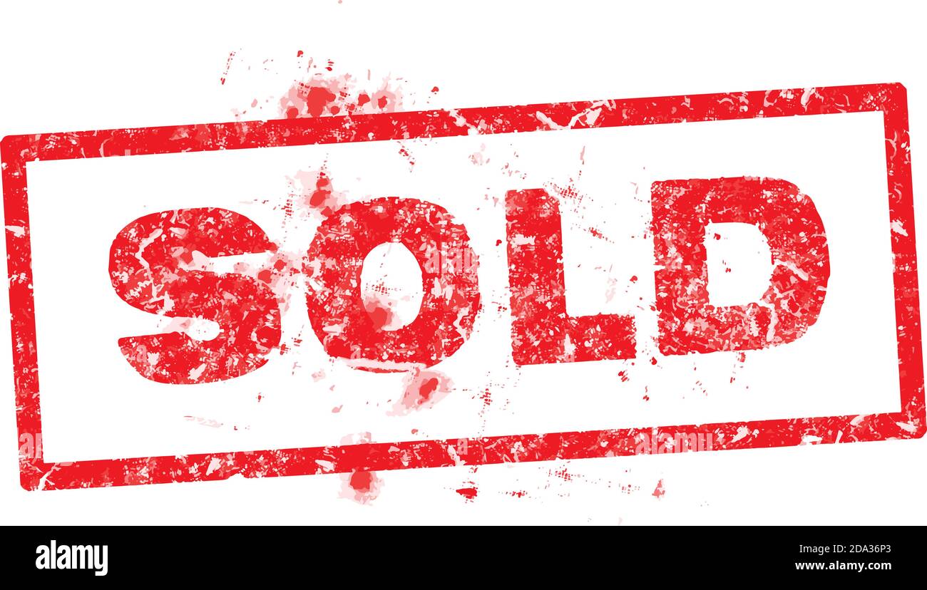 red grunge rubber stamp with word Sold,vector illustration Stock Vector ...