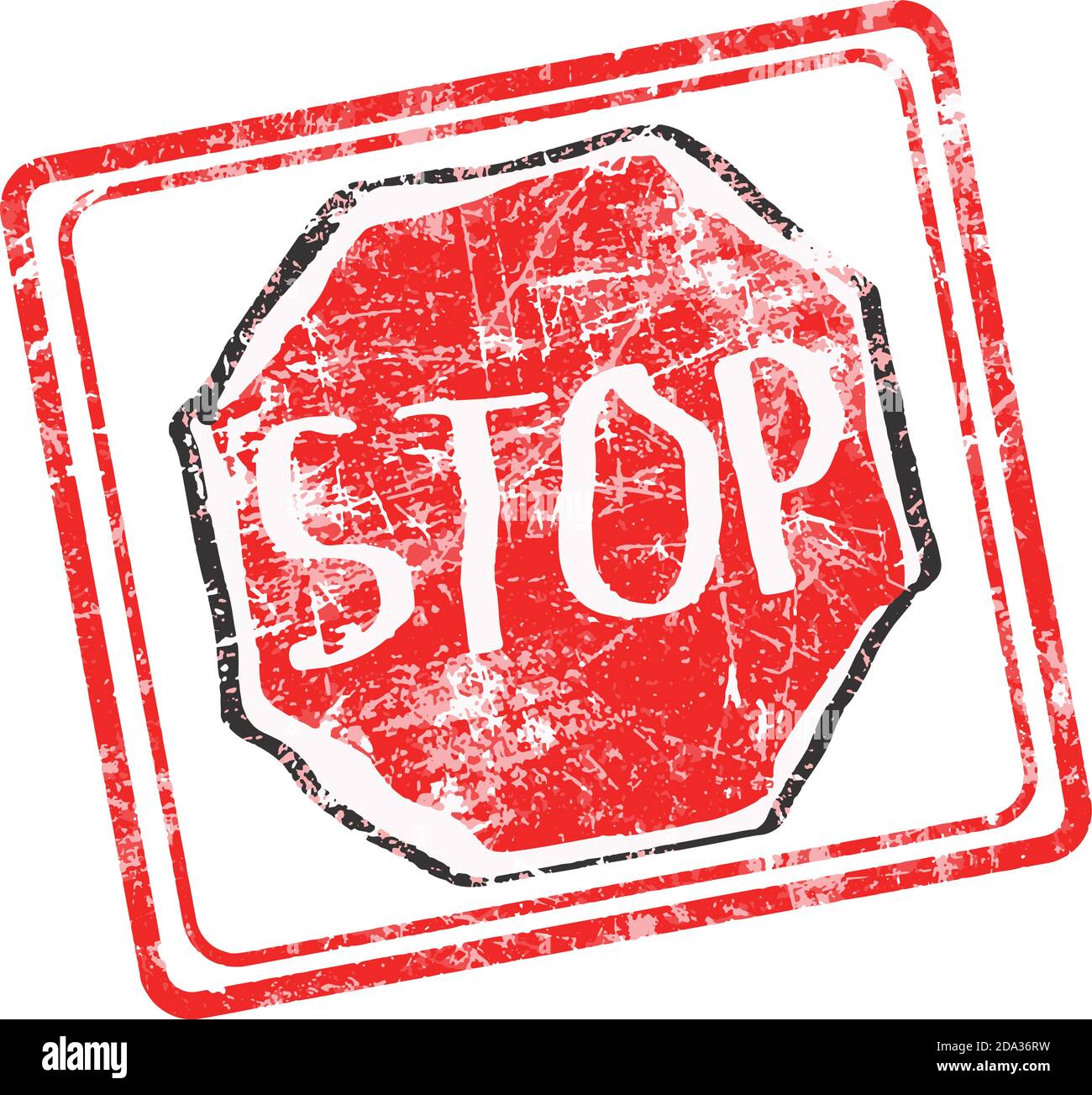 STOP red grunge rubber stamp vector illustration Stock Vector Image ...