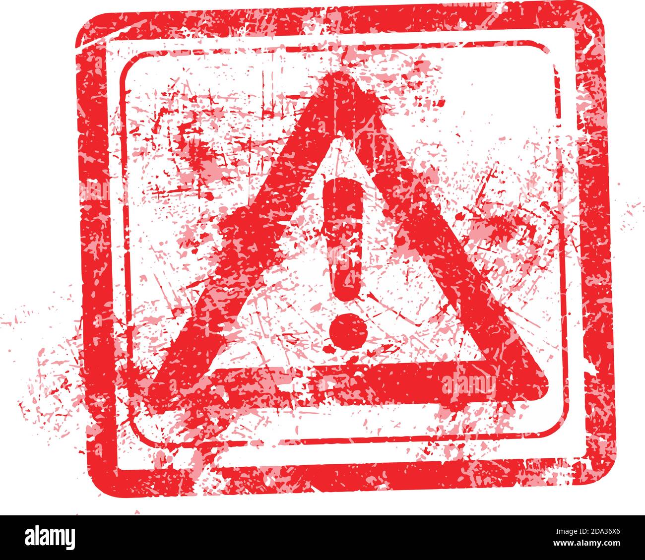 Exclamation Mark Alert Icons red grunge rubber stamp vector ...