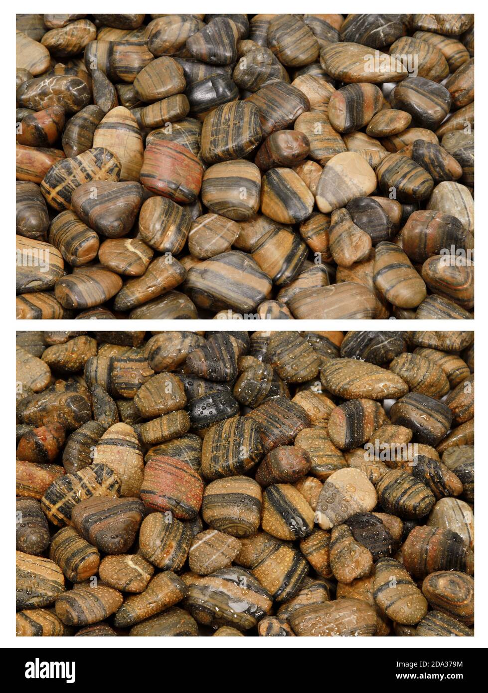 Striped pebbles Cut Out Stock Images & Pictures - Alamy