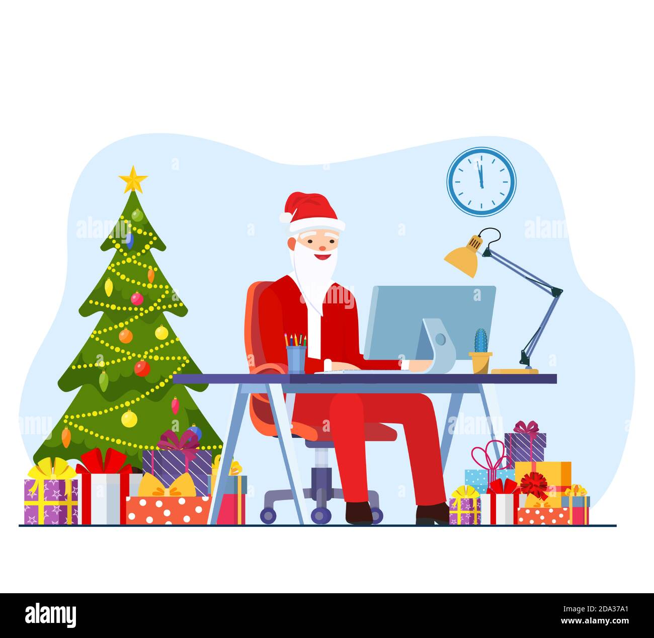 Gift box on laptop Stock Vector Images - Alamy