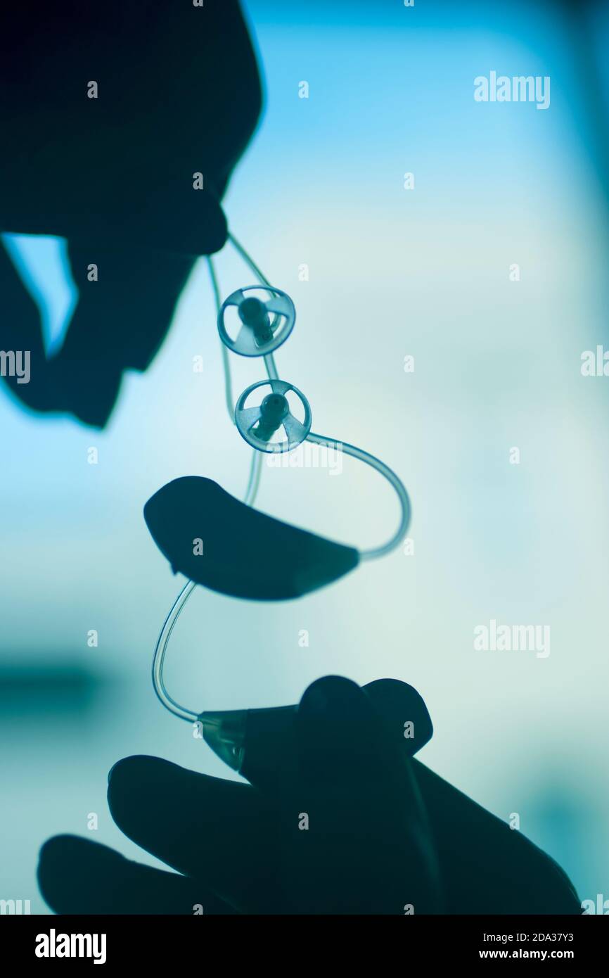 Digital modern technology for deaf people micro hearing aid Stock Photo ...