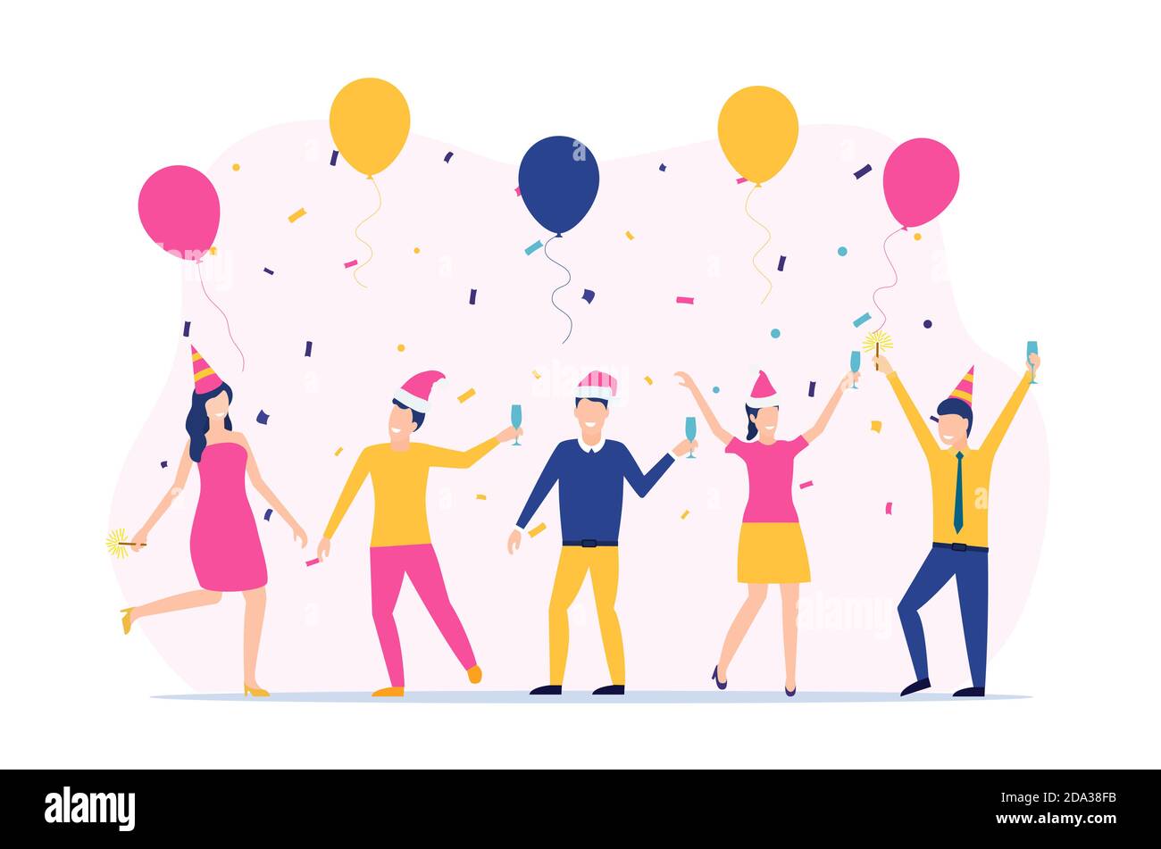 Business people celebrating success Stock Vector Images - Alamy