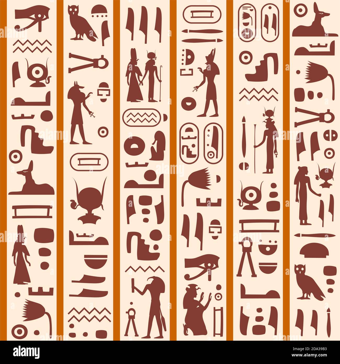 Egyptian Hieroglyphs Vector