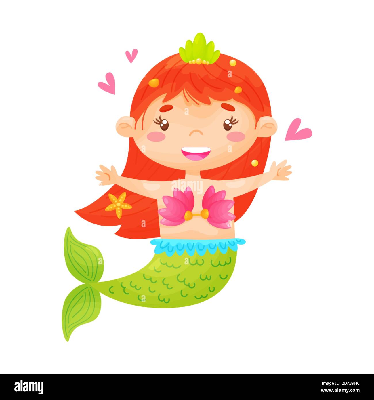 Little mermaid Stock Vector Images - Alamy