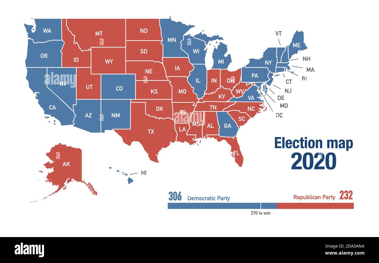 2020 presidential map hi-res stock photography and images - Alamy