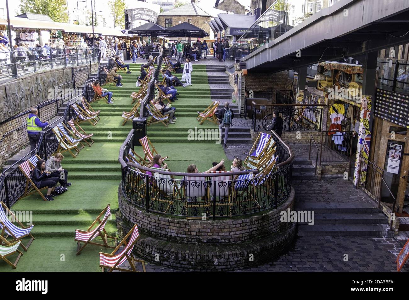 LONDON, UNITED KINGDOM - Sep 14, 2017: The central seating area with ...