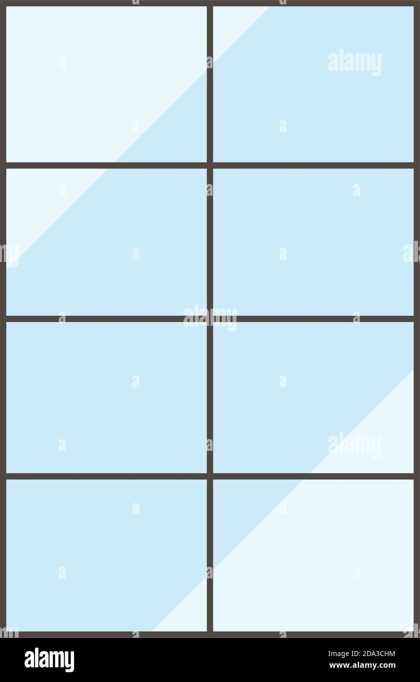 glass window design, architecture home and house theme Vector ...