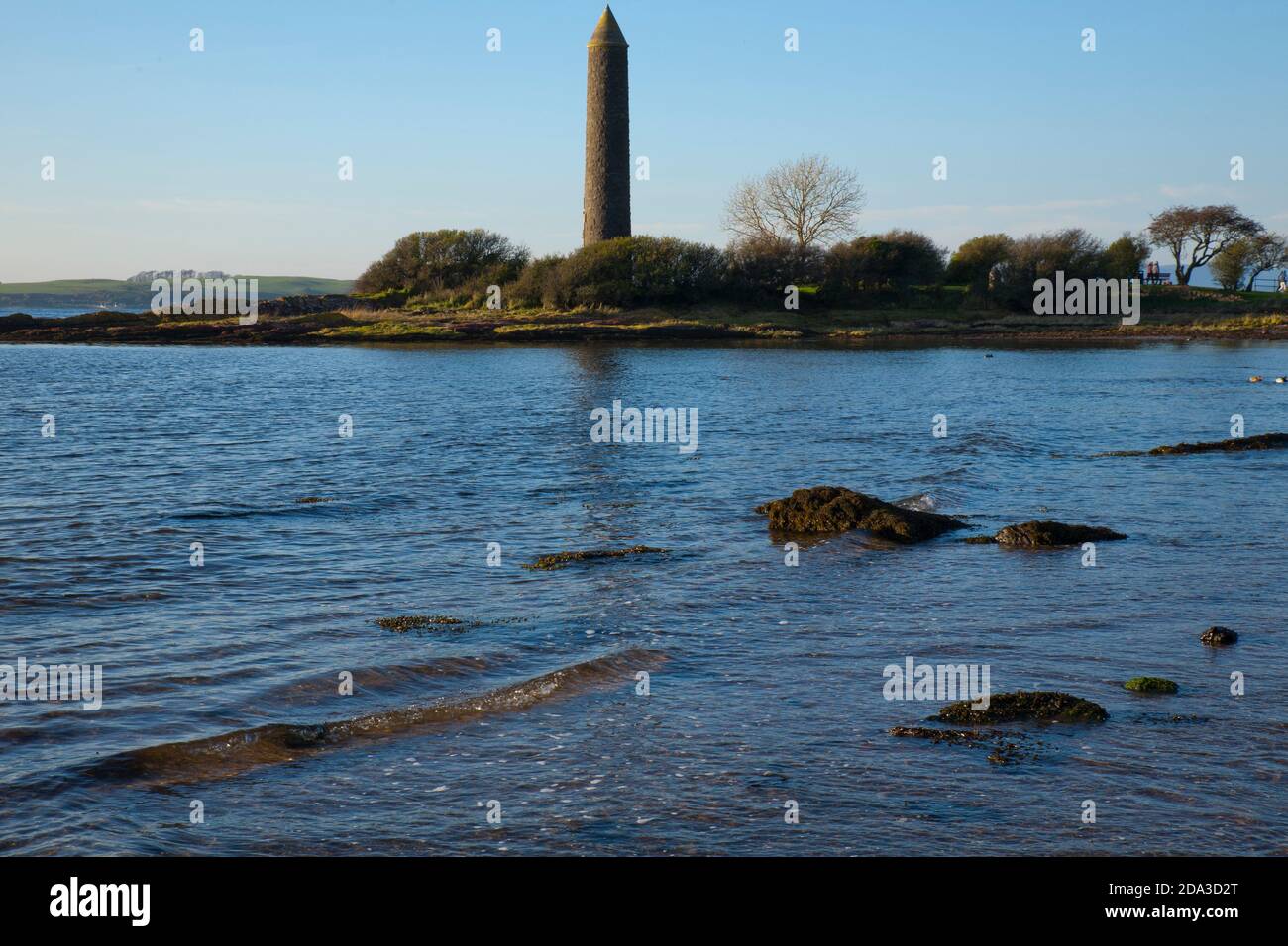 The "Pencil" monument commemorating the Battle of Largs, which stands ...