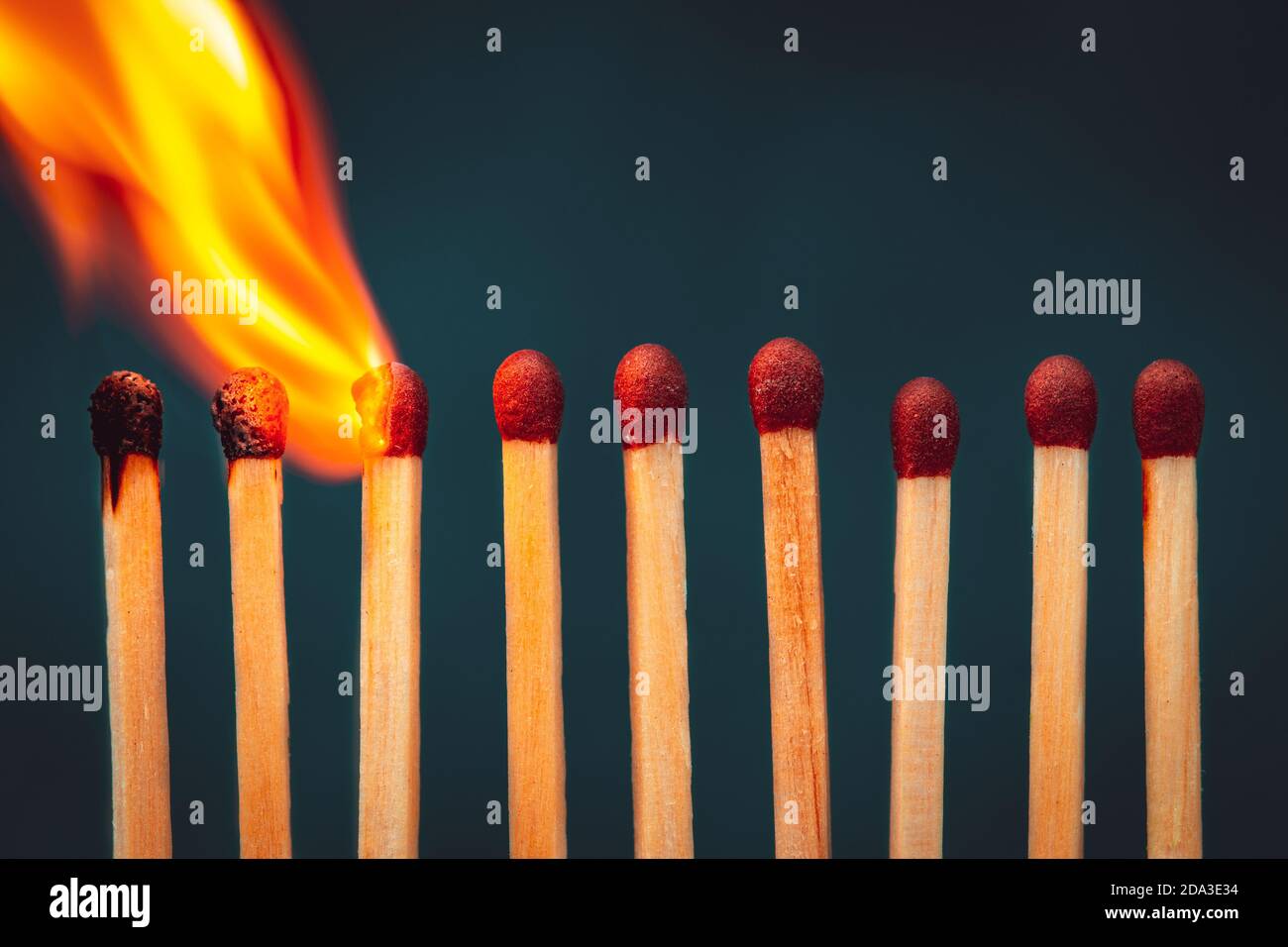 Burning matches isolated in dark background. Fire styling. Burning ...