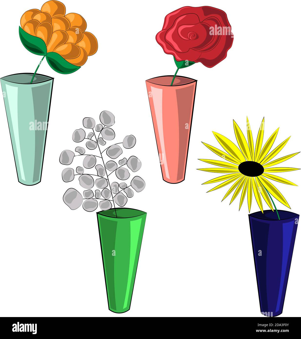 Small vases Stock Vector Images - Alamy