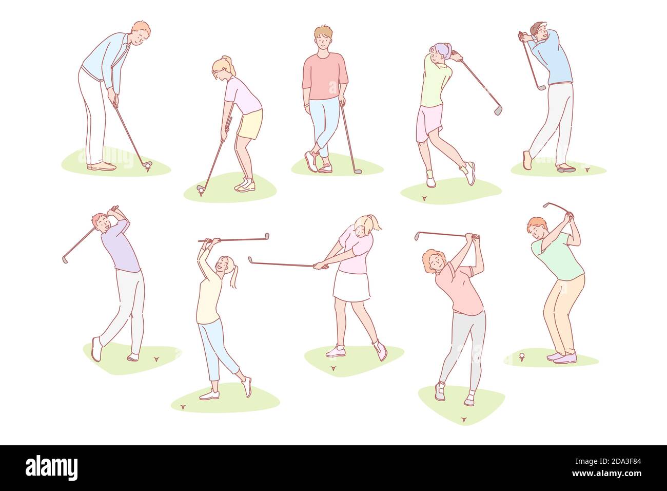 Athlete playing man golf Stock Vector Images - Alamy