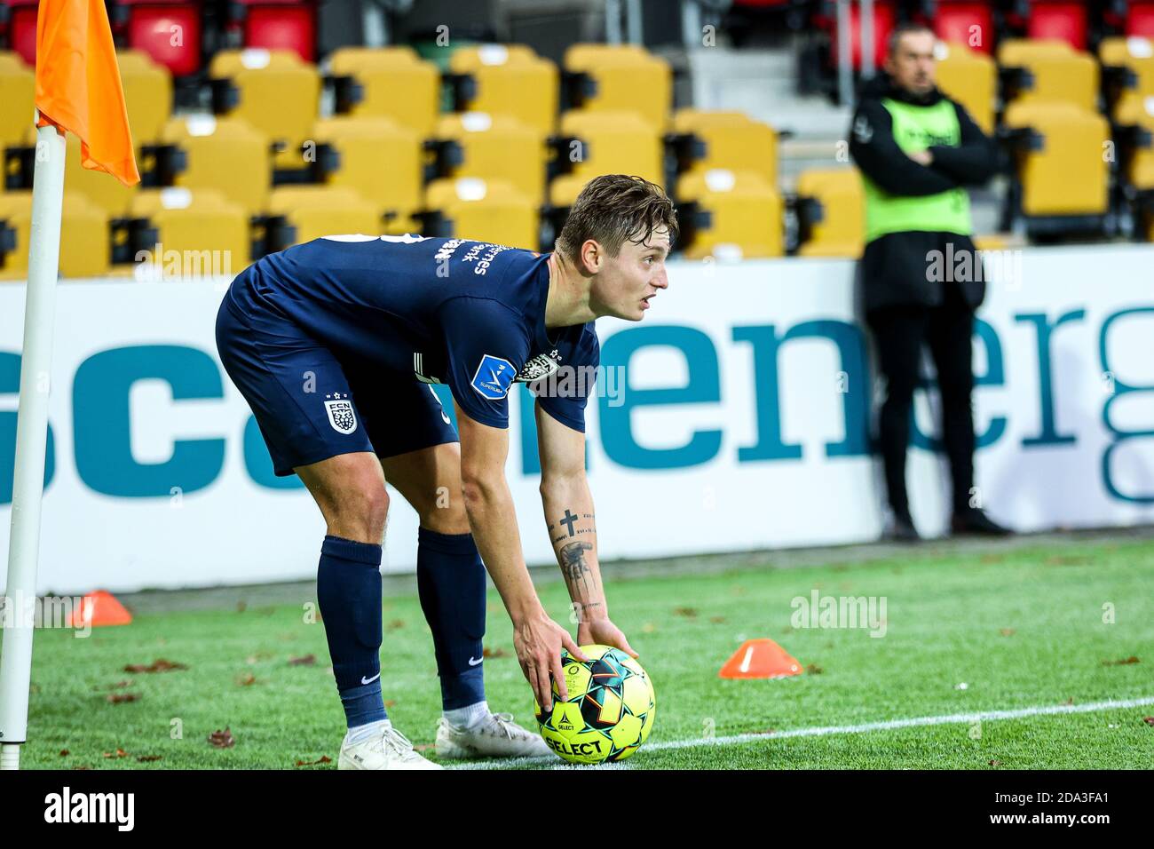 Farum, Denmark. 8th, November 2020. Magnus Kofod Andersen (8) of FC ...