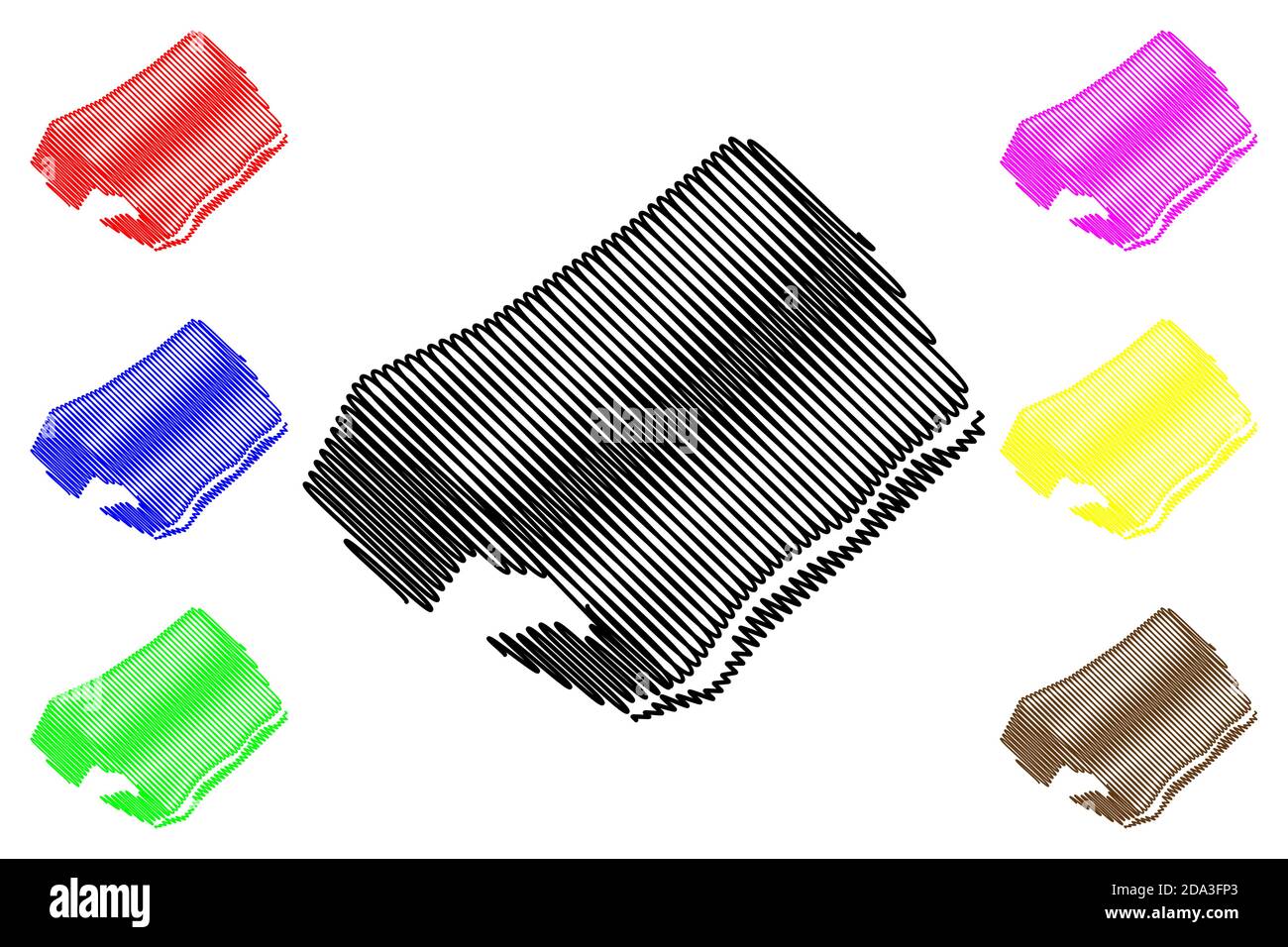 Moundou City (Republic of Chad, Logone Occidental Region) map vector ...