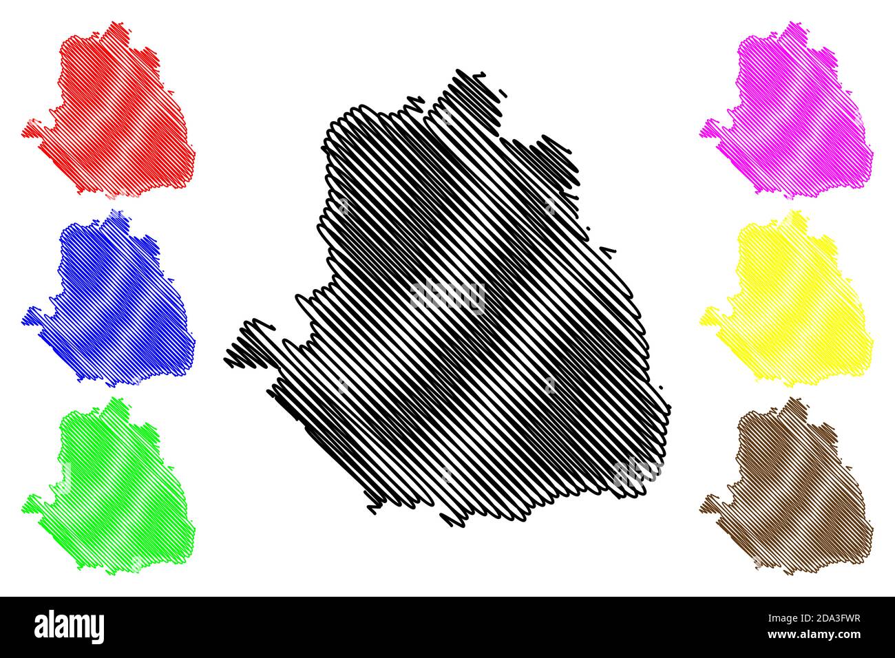 Tamale City (Republic of Ghana, Northern Region) map vector ...