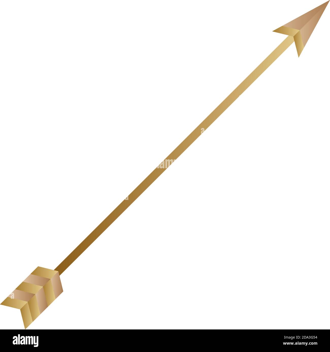 Arrow gold design of Weapon archery cupid and vintage theme Vector ...