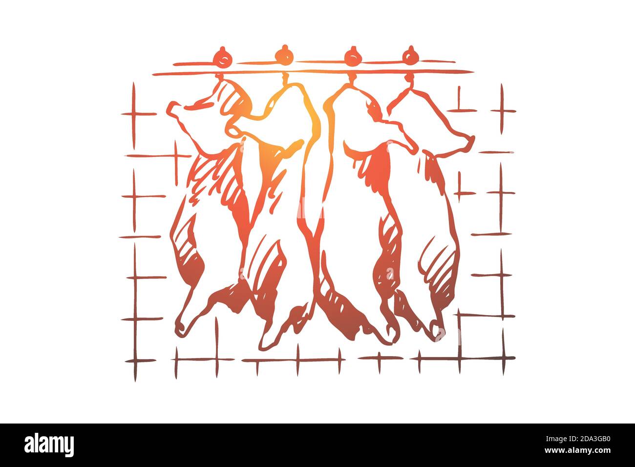 Hanging Meat Drawing