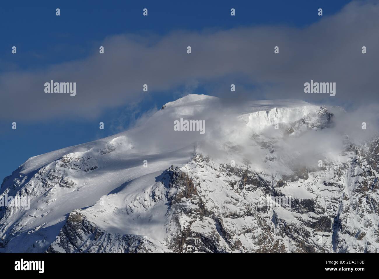 Ortler mountain (3905m) from the Stelvio Pass, Northern Italy Stock ...