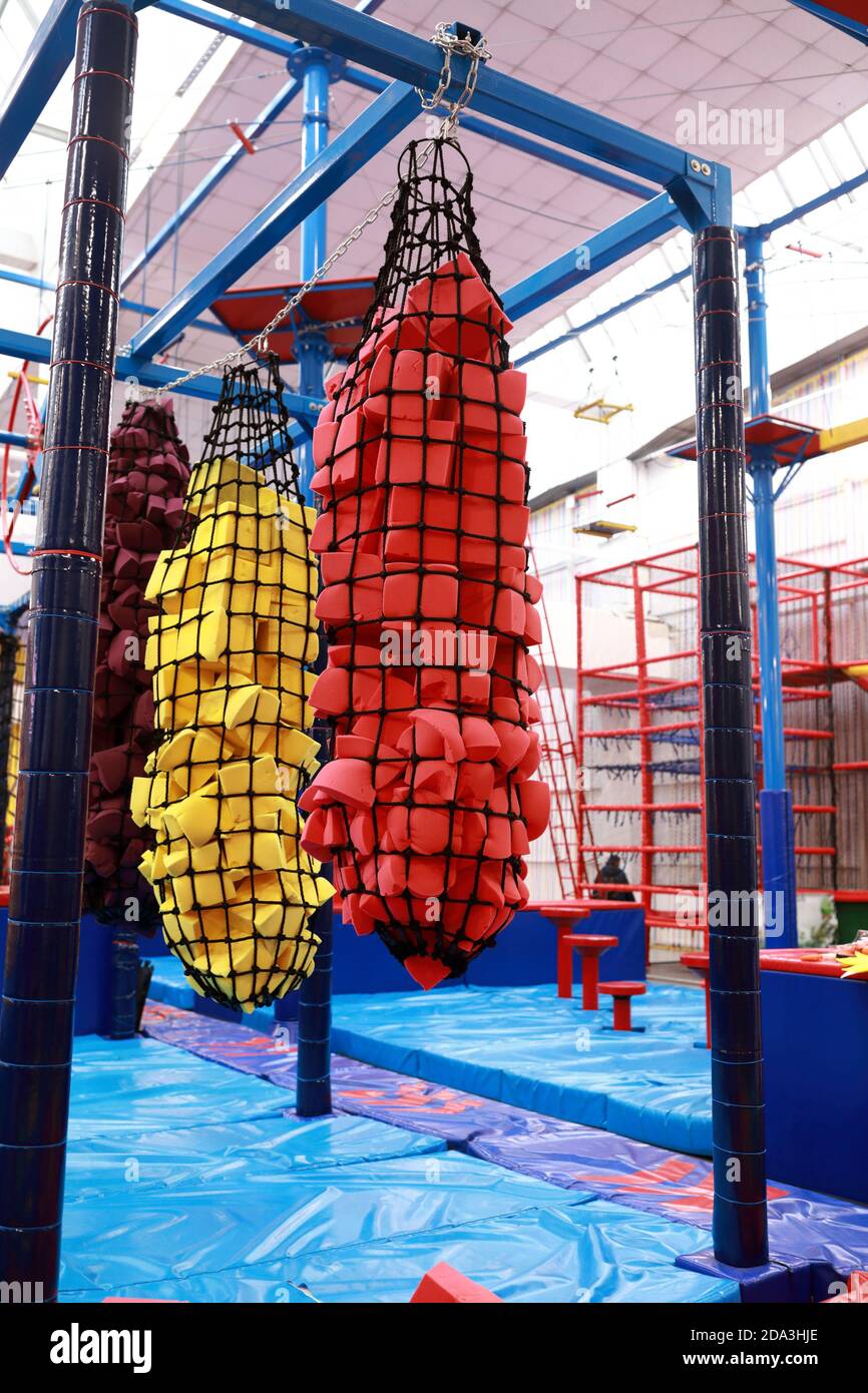 Interior view of an empty indoor playground Stock Photo - Alamy