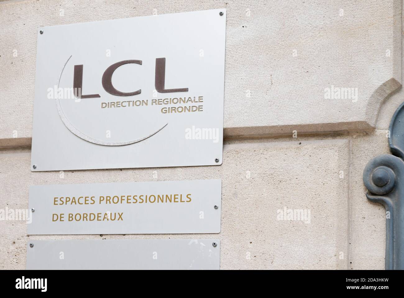 Bordeaux , Aquitaine / France - 11 01 2020 : lcl text and sign logo ...