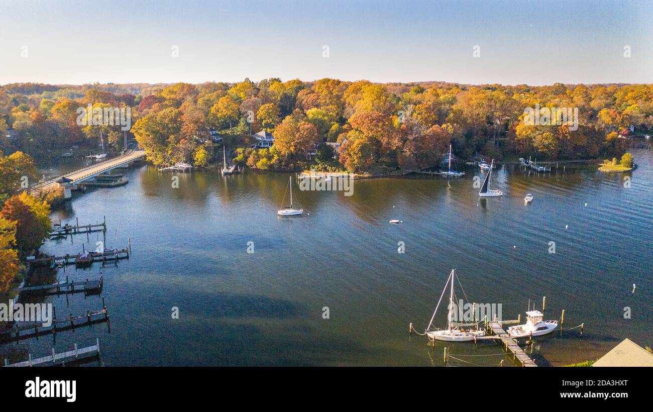 Downtown annapolis naval academy chesapeake hi-res stock photography ...