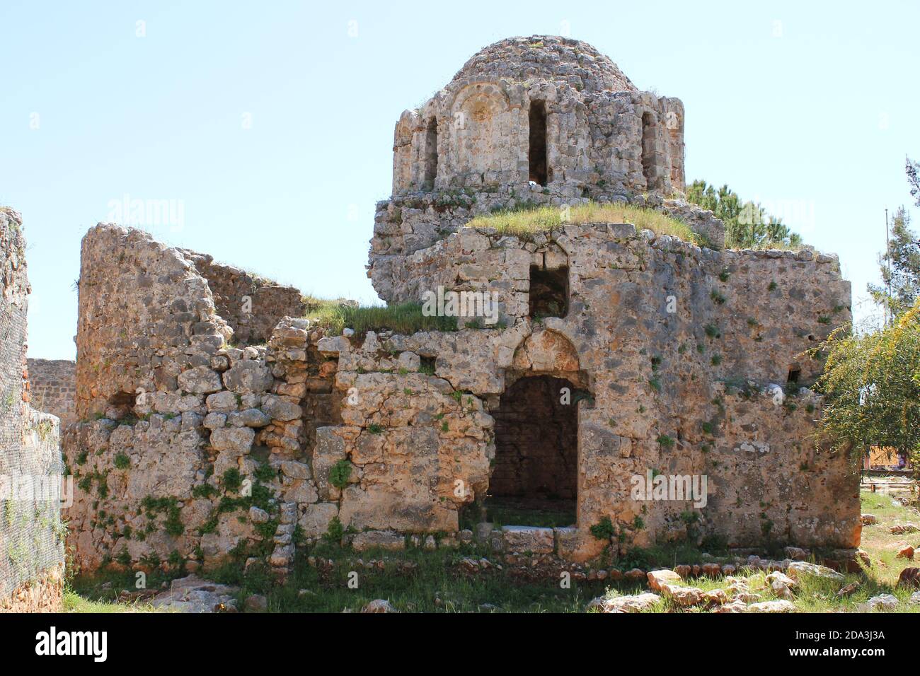 Side view of Antalya Castle Citadel in Antalya Turkey Stock Photo - Alamy