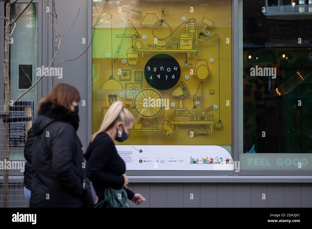 © Licensed to London News Pictures. 25/10/2020. Manchester, UK. Artwork ...