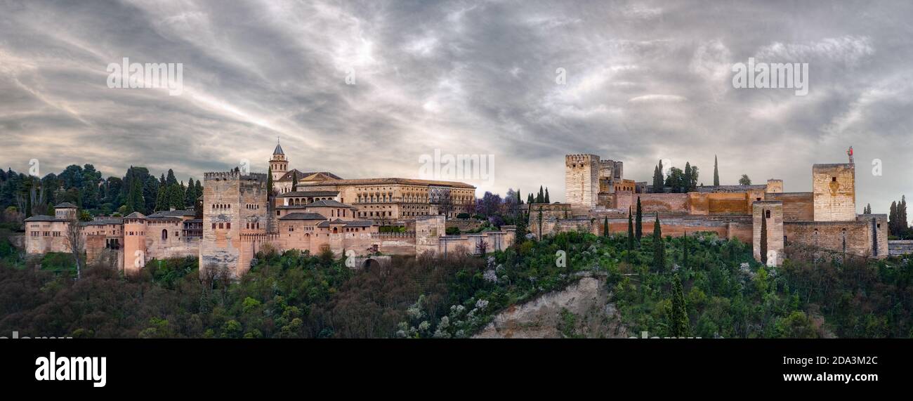 Aerial shot alhambra palace hi-res stock photography and images - Alamy