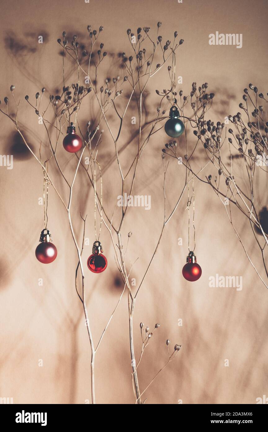 Christmas eco friendly composition Stock Photo - Alamy