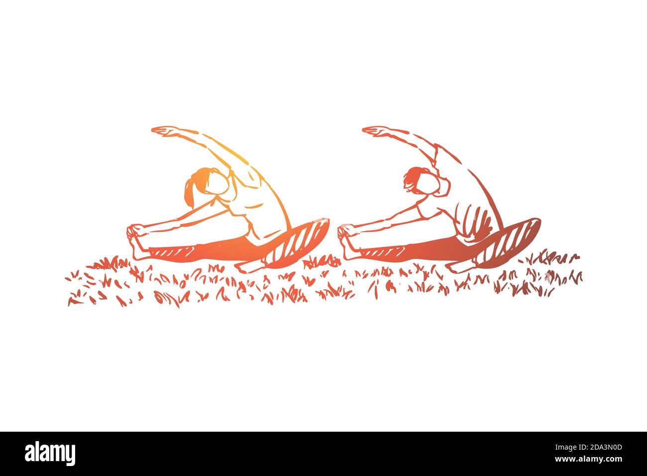 Healthy relationship flexibility Stock Vector Images - Alamy