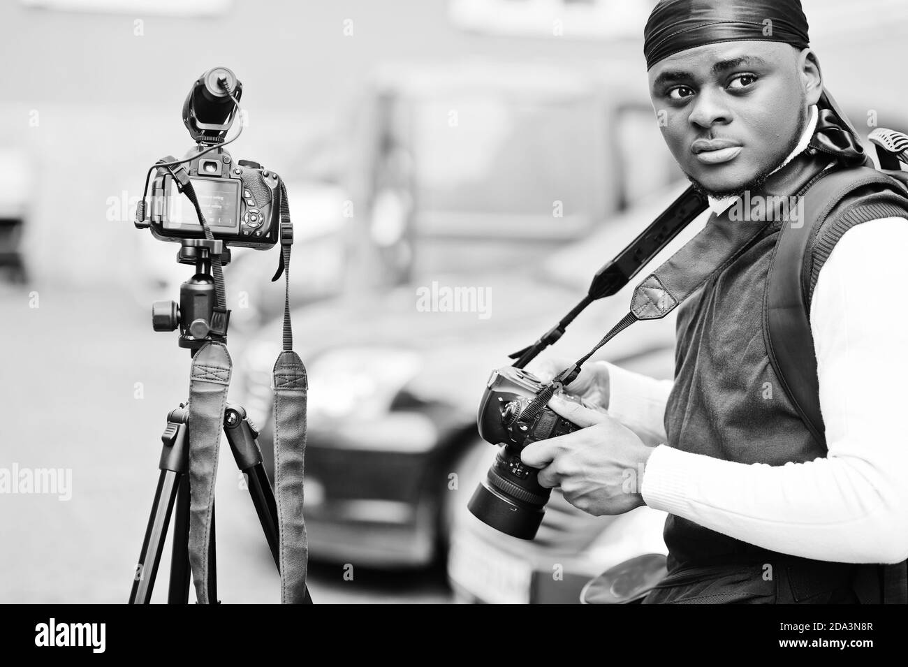 Steadicam operator Black and White Stock Photos & Images - Alamy