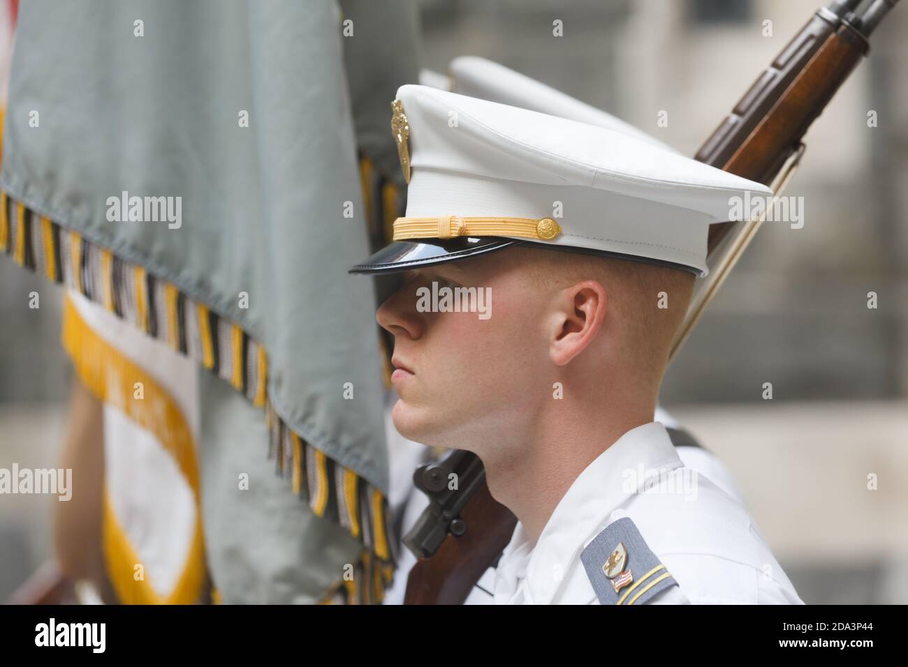 NEW YORK, USA - Sep 18, 2017: Honor guard of the United States Military ...