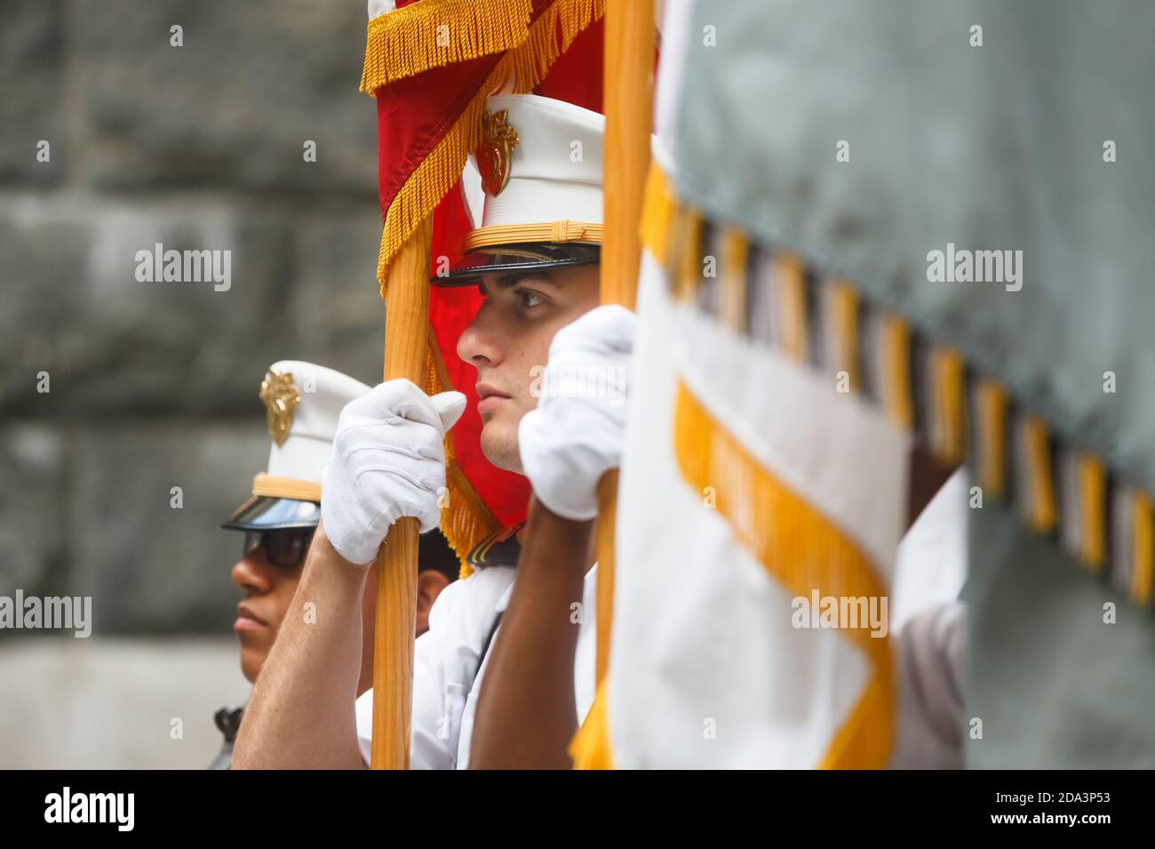 NEW YORK, USA - Sep 18, 2017: Honor guard of the United States Military ...