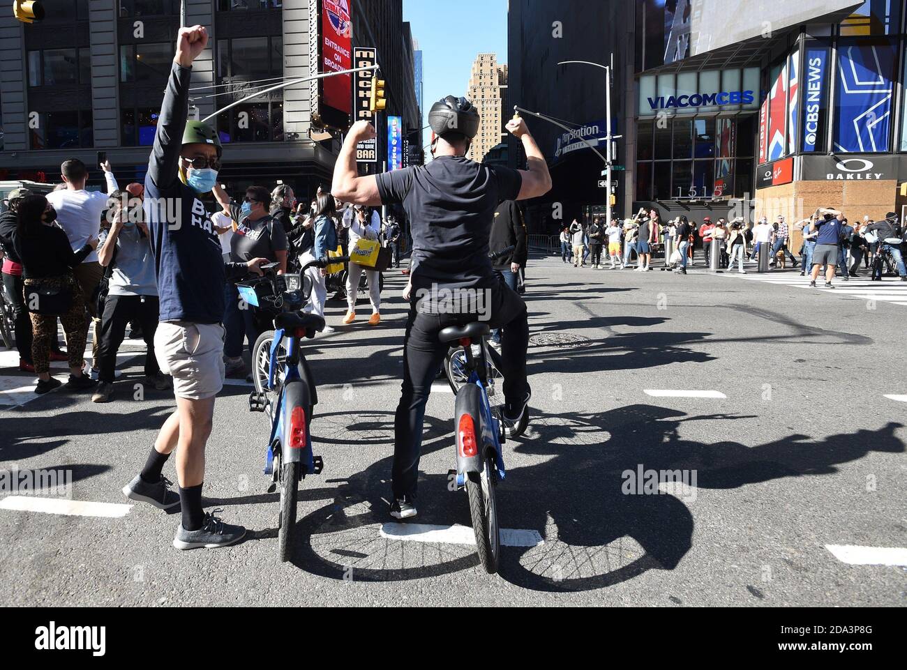 Pedestrians celebrating out and about for New York City Celebrates Joe ...