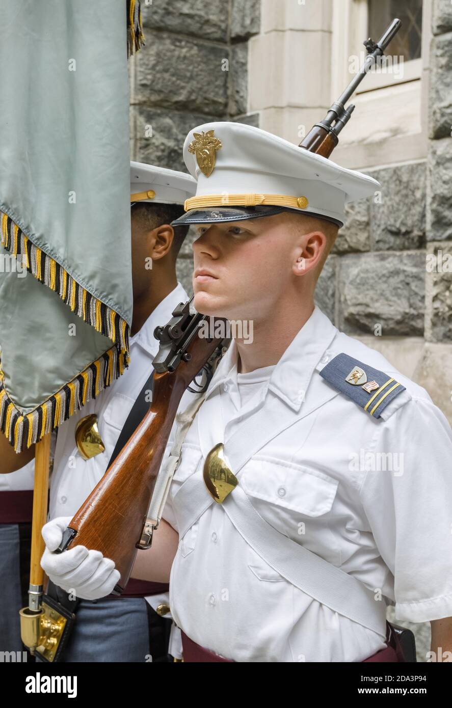 NEW YORK, USA - Sep 18, 2017: Honor guard of the United States Military ...