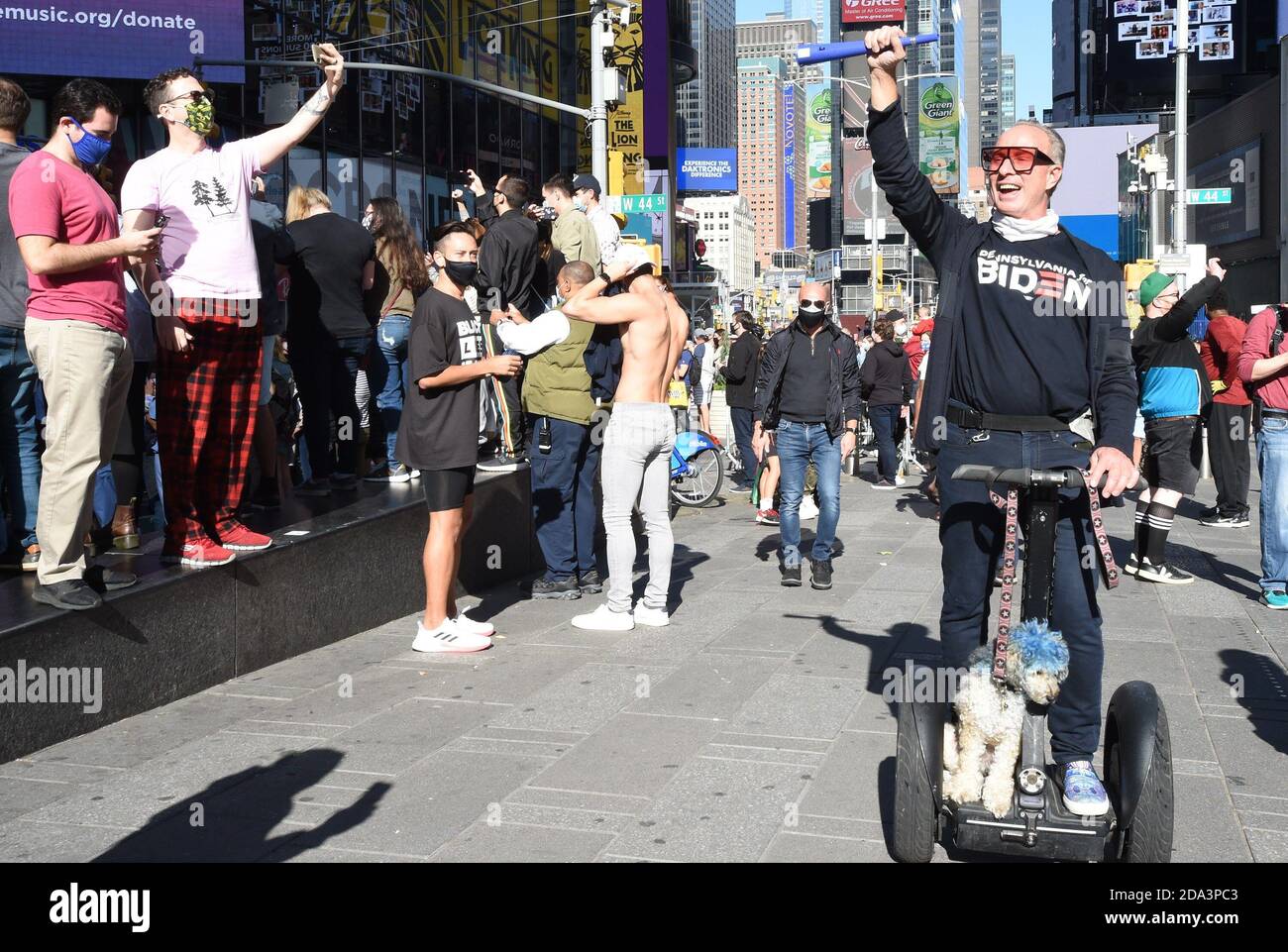 Pedestrians celebrating out and about for New York City Celebrates Joe ...