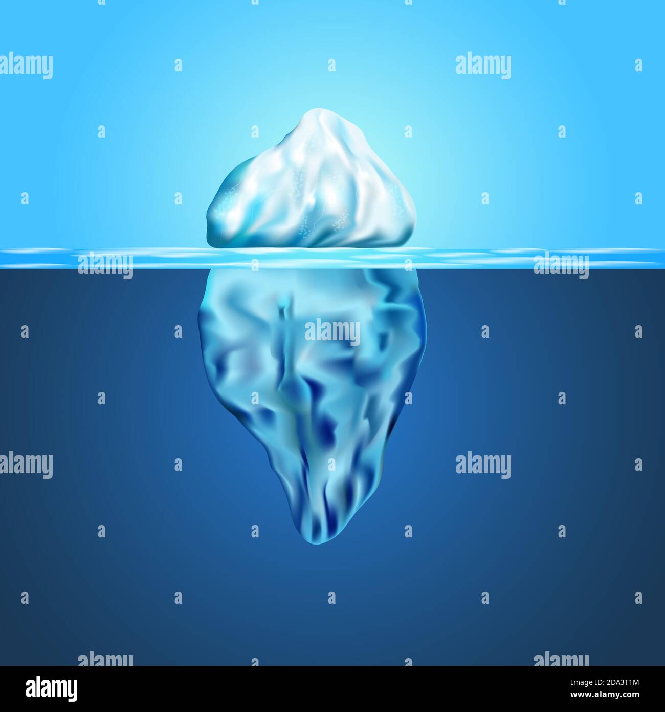 Iceberg floating among ice floes in the blue Antarctic sea Stock Vector ...
