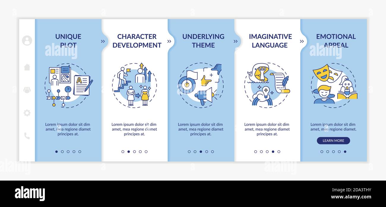 Creative writing elements onboarding vector template Stock Vector Image & Art - Alamy